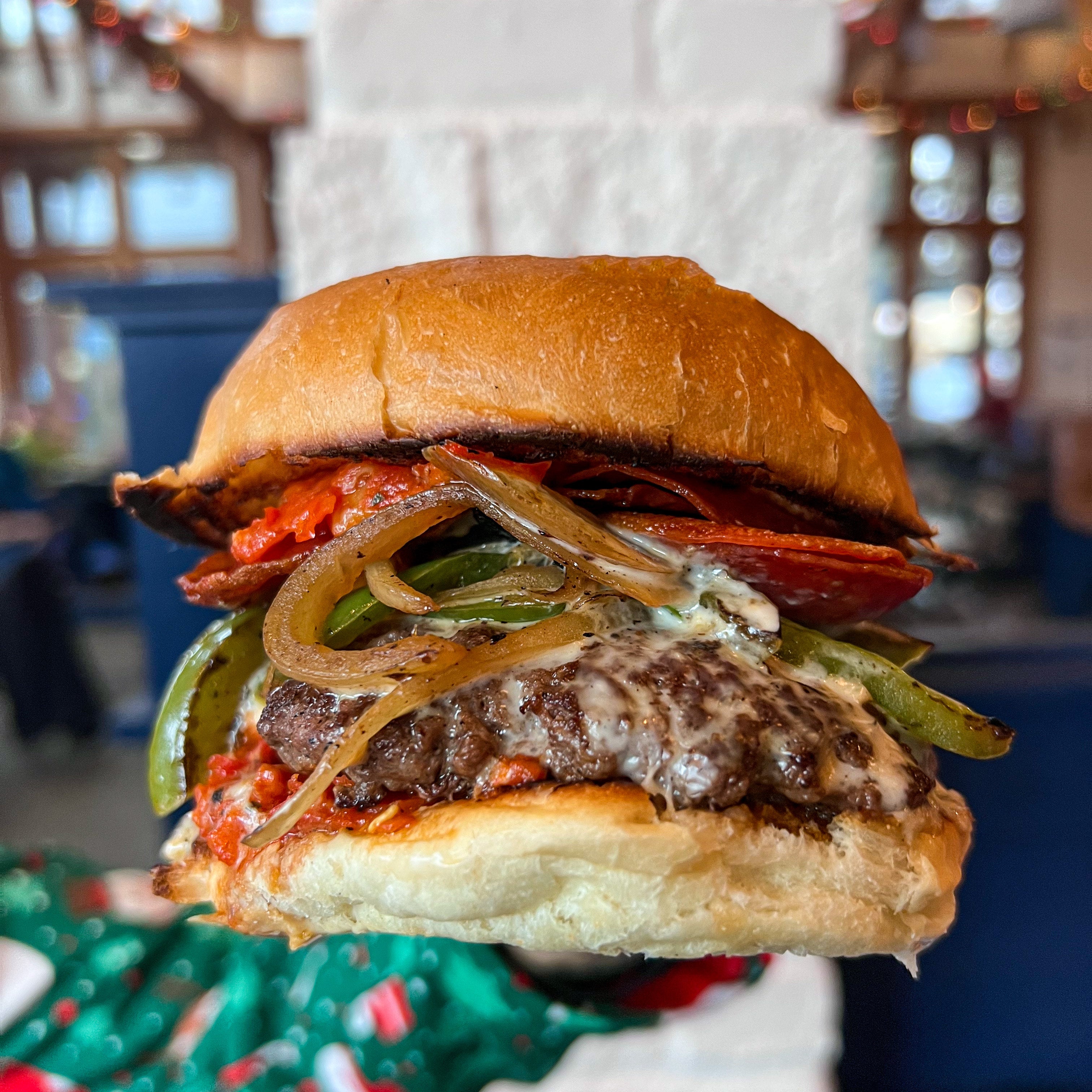 Throwing Snowballs at Santa Claus Burger – Mountain Burger Bend