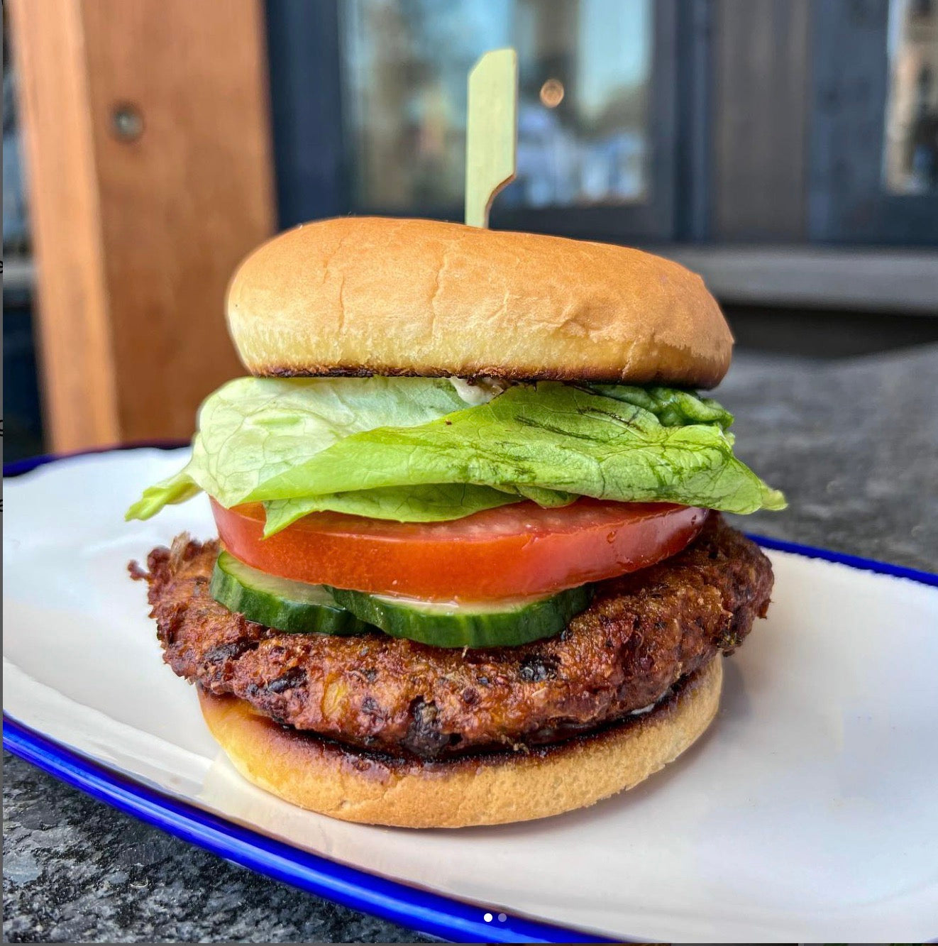 Vegan Sweet Potato Burger – Mountain Burger Bend